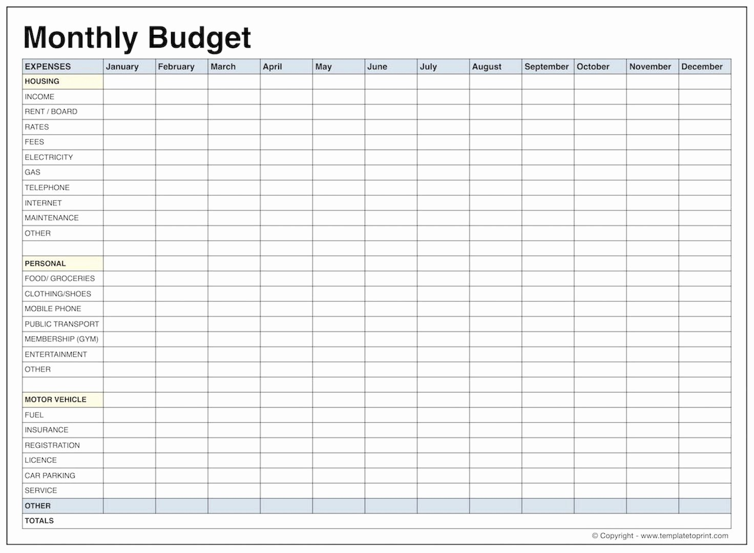 Household Budget Sheet Printable Gulutips
