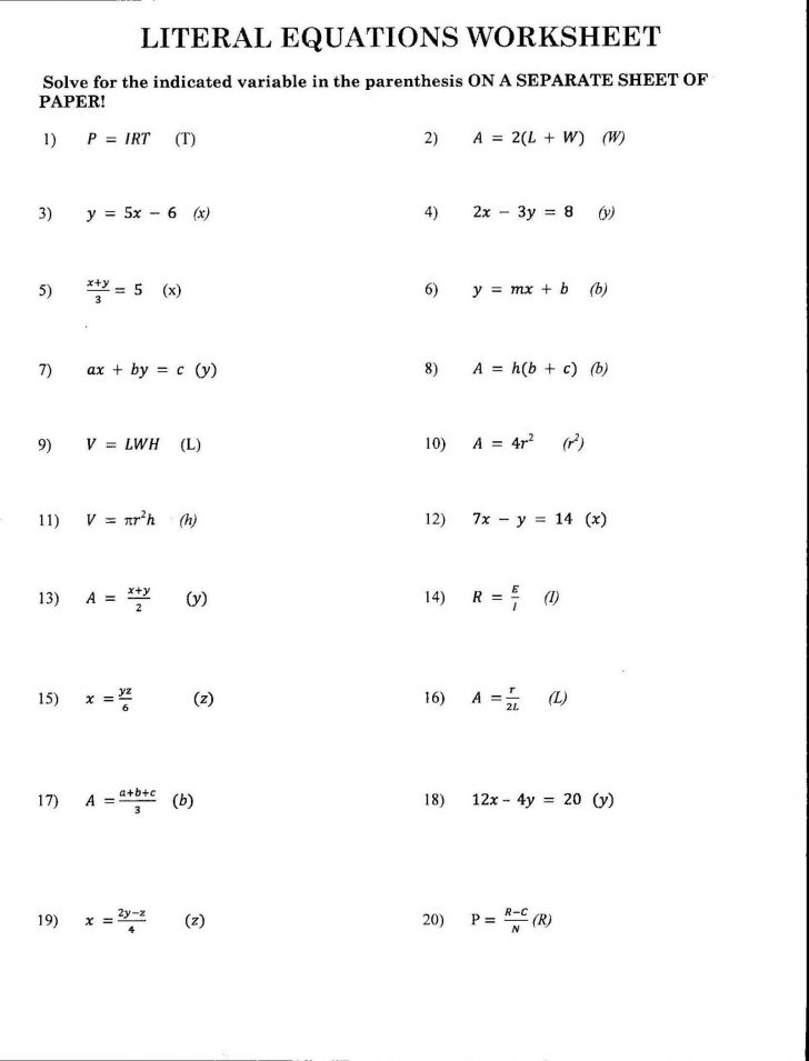 Algebra: 9Th Grade Math Worksheets Printable Algebra Worksheet ...