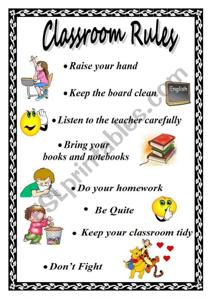 Classroom Rules - Esl Worksheetxyz5 | Free Printable Classroom Rules ...