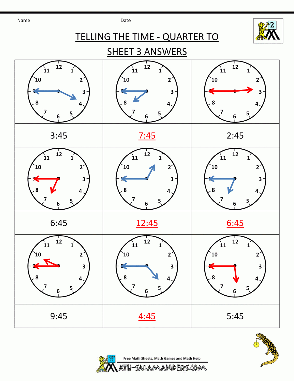 Printable Time Worksheets Grade 3 Printable Worksheets