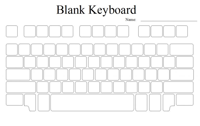 Computer Keyboard Template Printable. Blank Printable Puter Keyboard ...