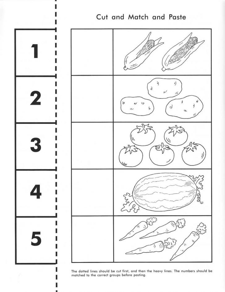 Cut, Count, Match And Paste / Free Printable | Pre-K Math | Free ...
