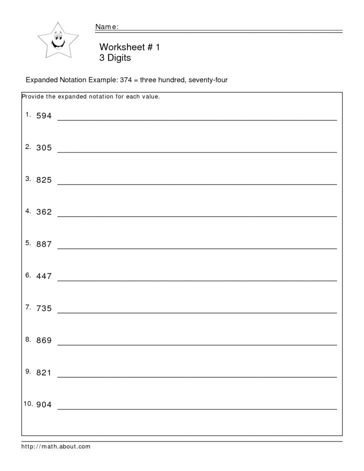 Expanded Form Worksheets | Expanded Notation Worksheet - Pdf | Math ...