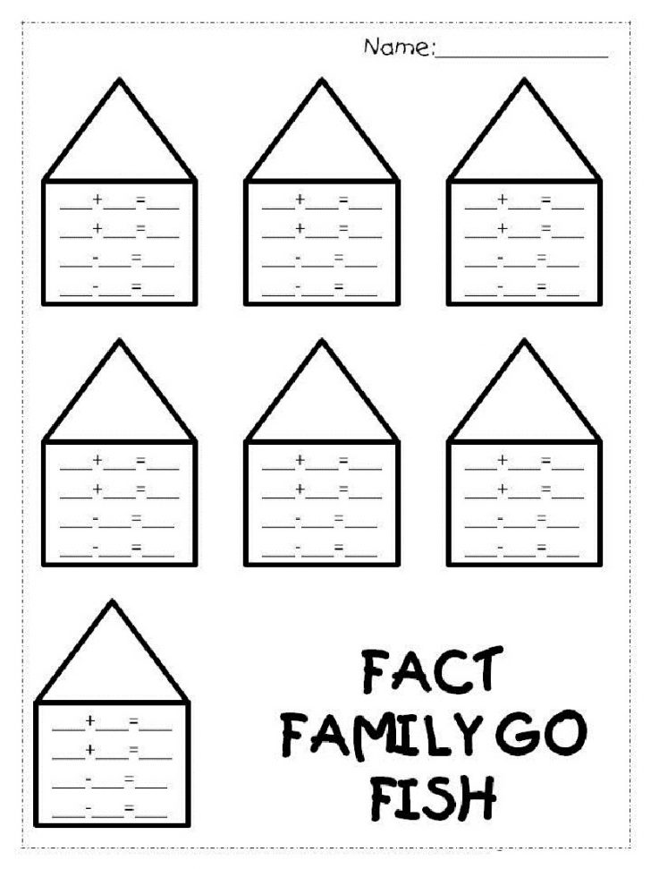 Fact Family Worksheets 1St Grade | Kiddo Shelter | Free Printable ...