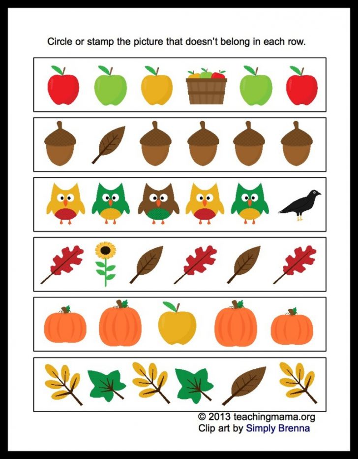 Fall Math Packet For Preschoolers | Free Printable Fall Math Worksheets ...