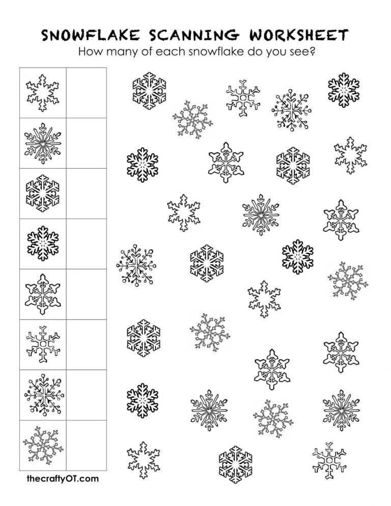 Free Winter Worksheets | Occupational Therapy | Occupational Therapy ...