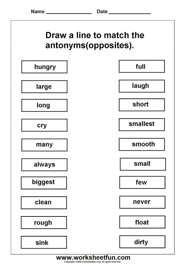 Pinschool On School | Synonym Worksheet, Grammar Worksheets | Antonyms ...