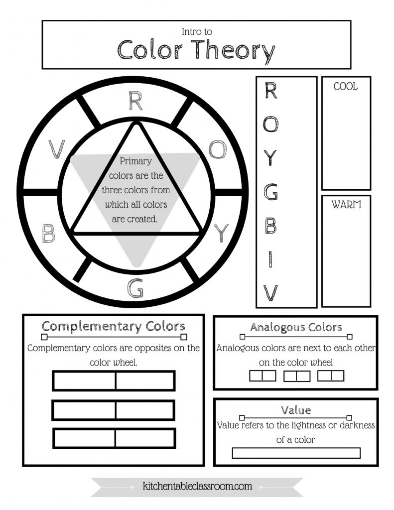 Printable Color Wheel Worksheet - Printable Worksheets