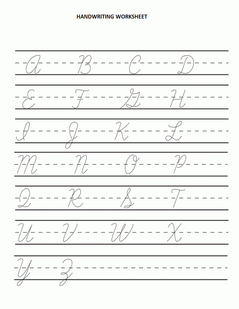Free Printable Cursive Writing Worksheets For 4th Grade Free 