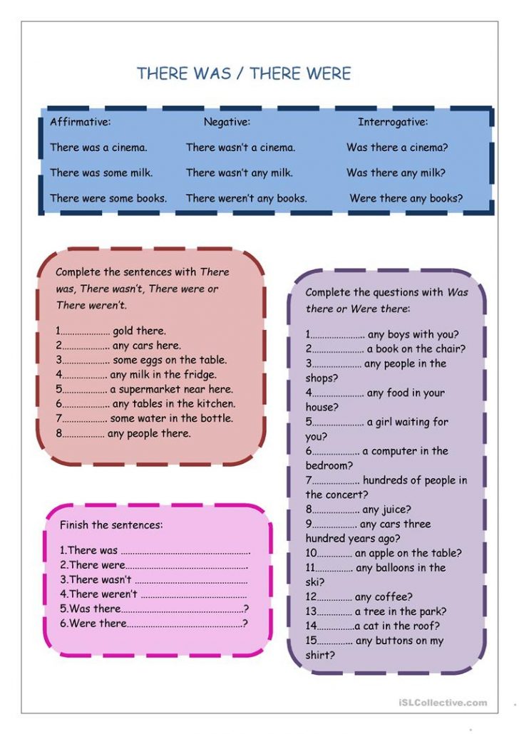 There Was / There Were Worksheet - Free Esl Printable Worksheets ...