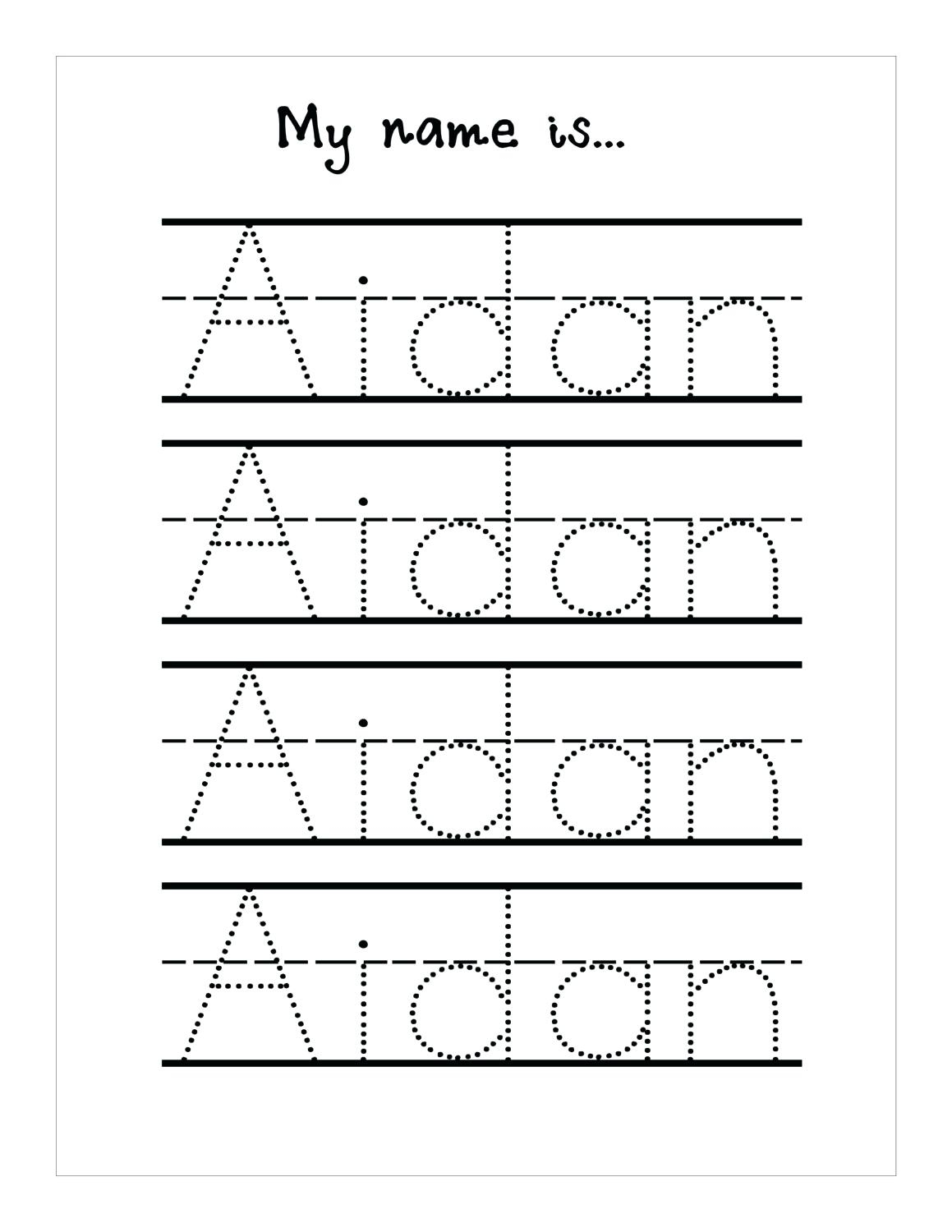 Free Printable Name Tracing Worksheets For Preschoolers Printable 