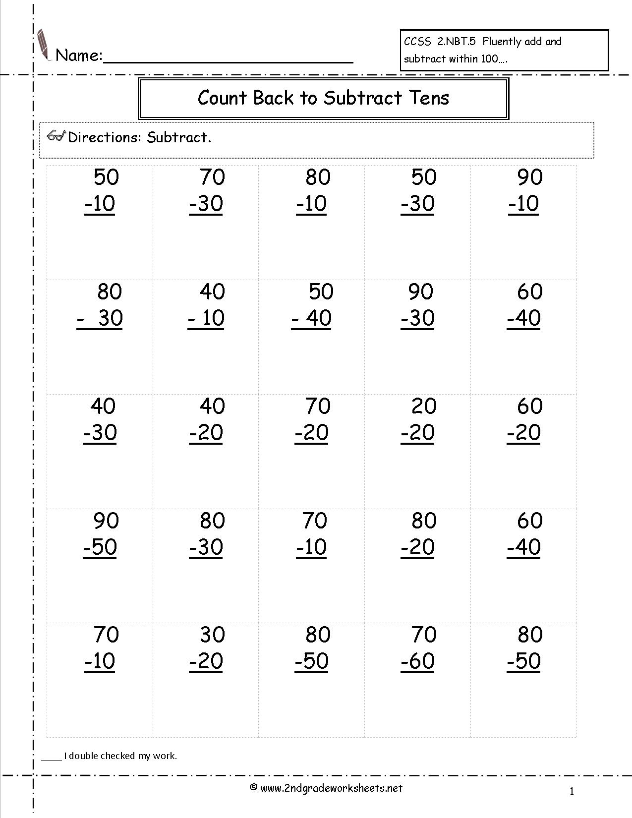Printable Subtraction Worksheets With Borrowing Printable Worksheets