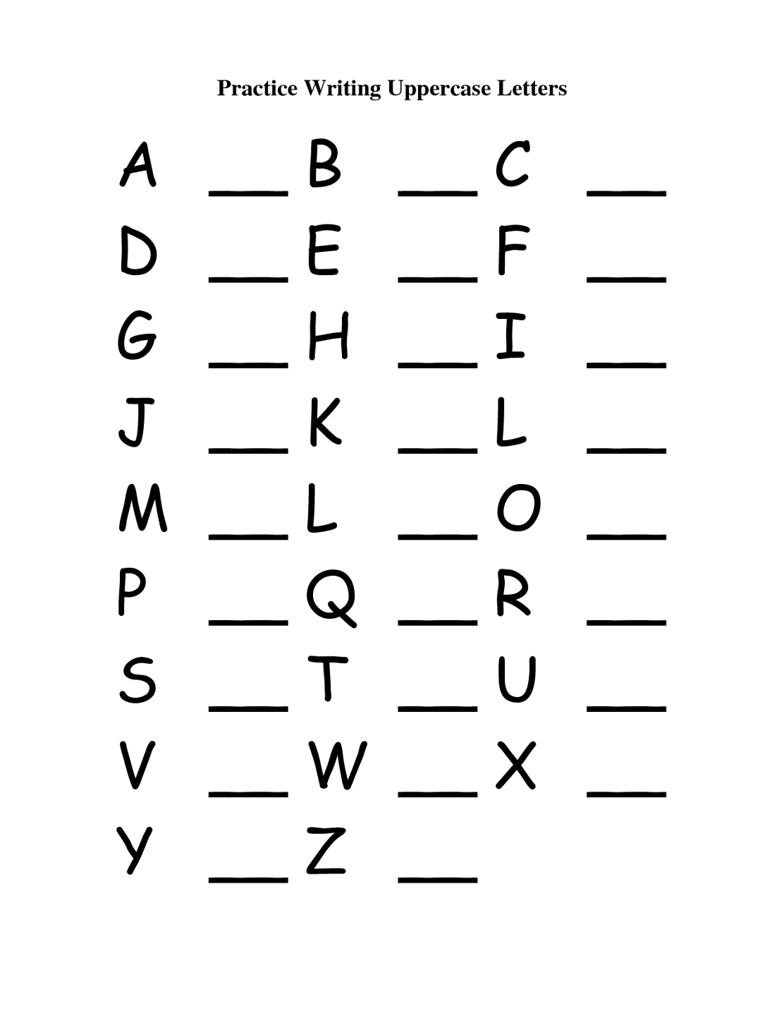 Free Printable Upper And Lowercase Letters Worksheets Printable