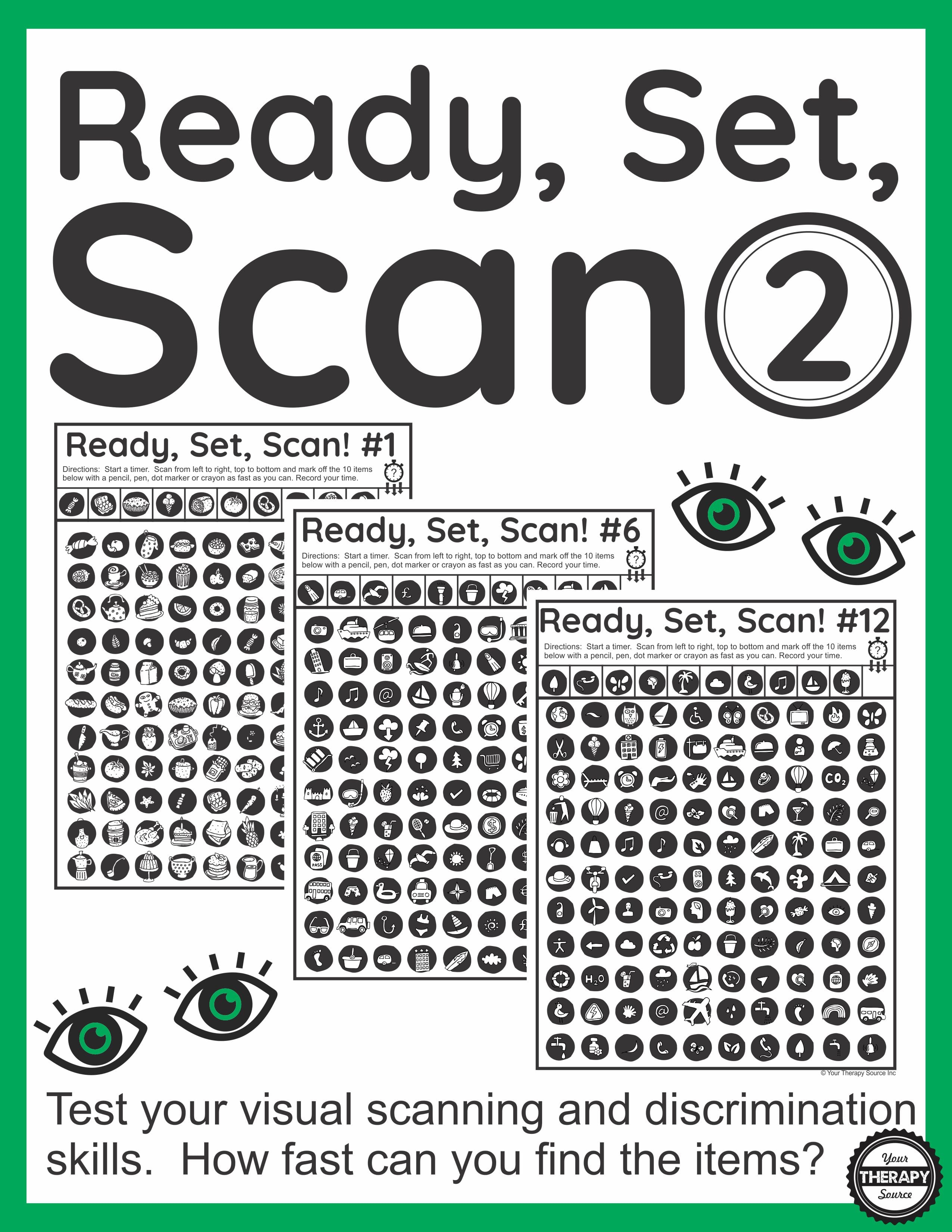 Printable Visual Scanning Worksheets For Adults Visual 