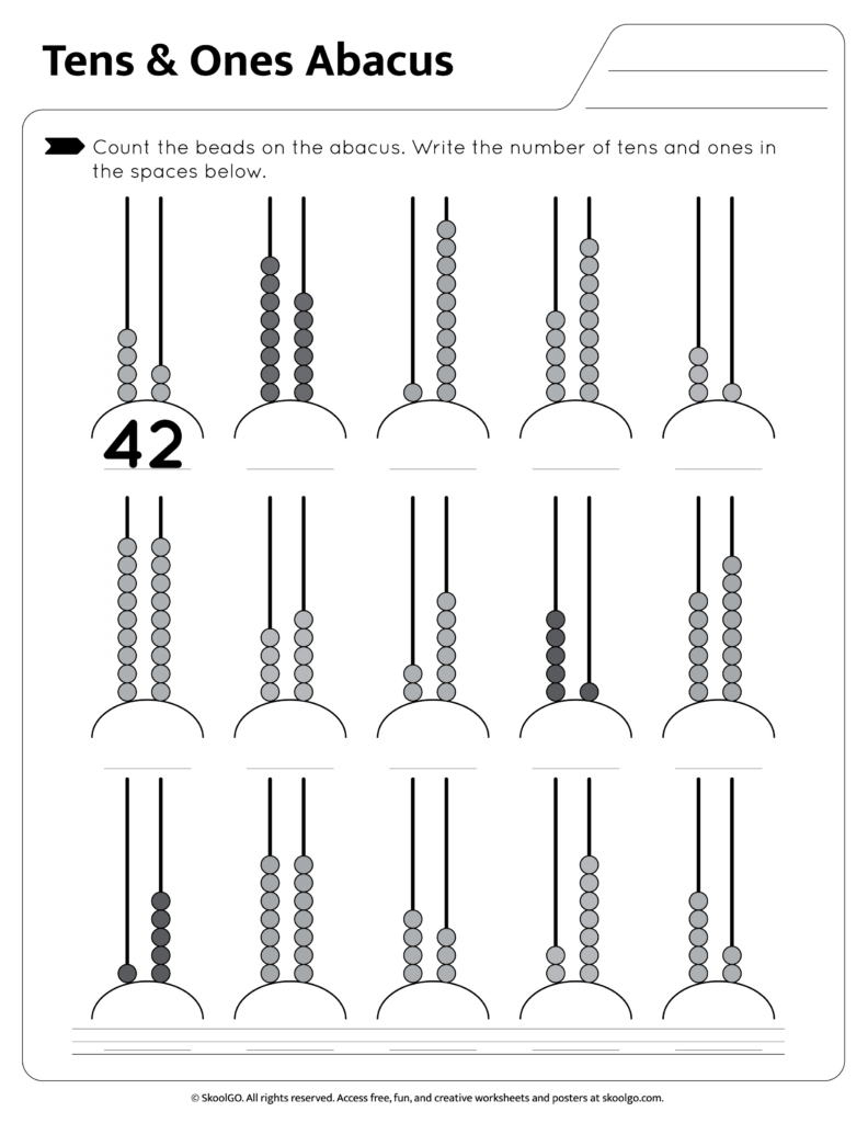 Free Printable Abacus Worksheets - Printable Worksheets