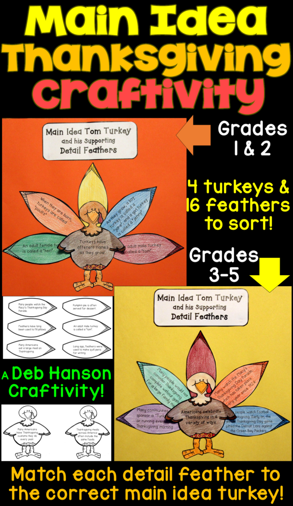 Thanksgiving Main Idea Worksheets - Printable Worksheets