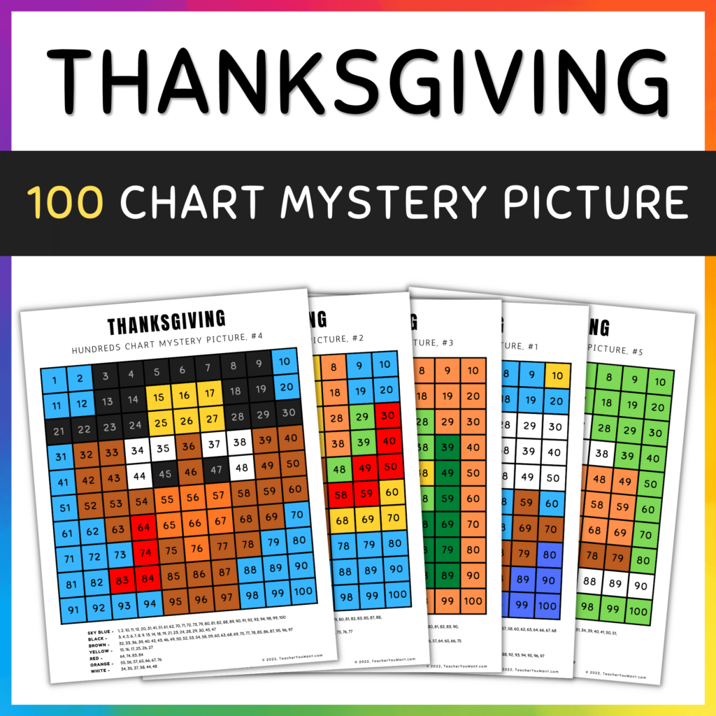 Thanksgiving Mystery Math Picture Worksheet - Printable Worksheets