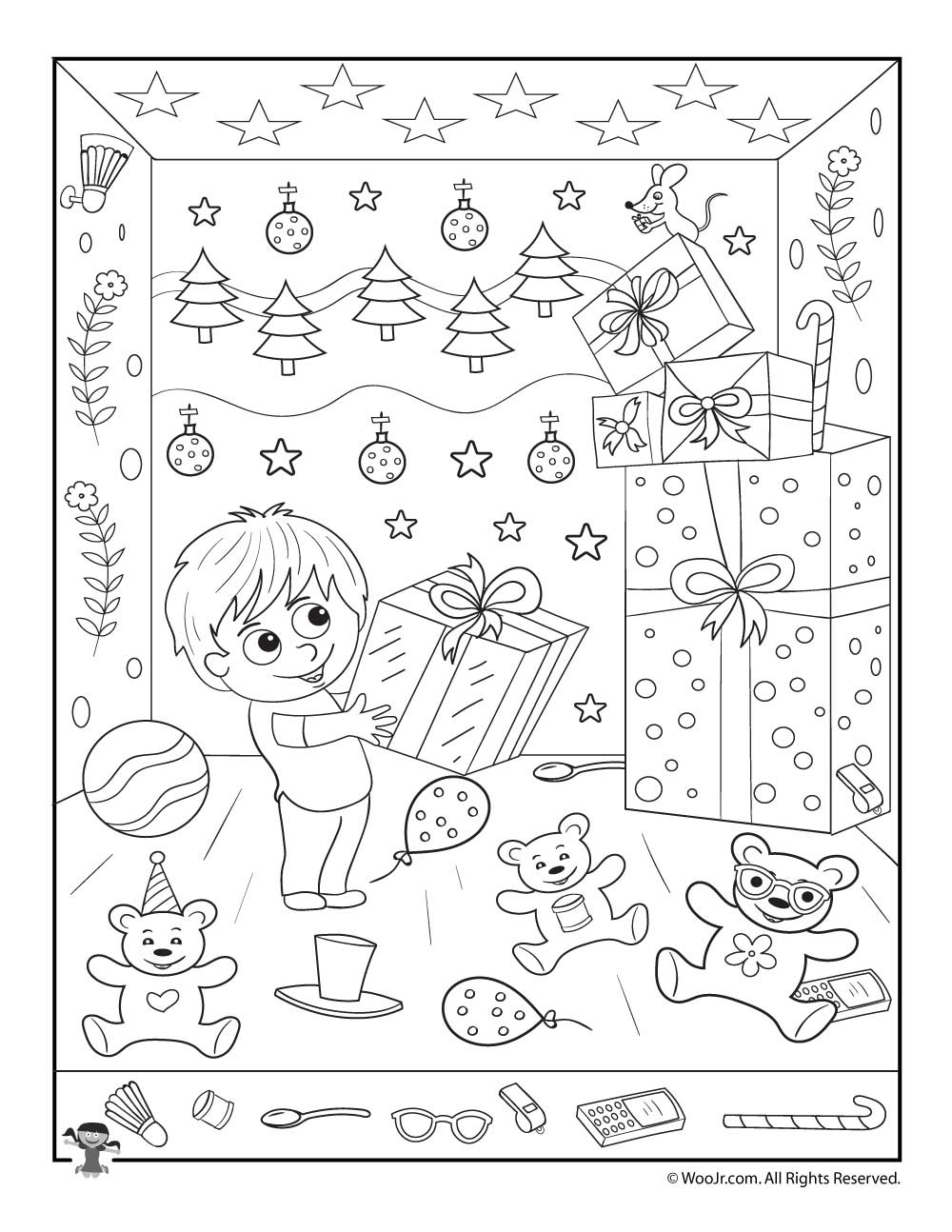Christmas Hidden Objects Worksheets - Printable Worksheets