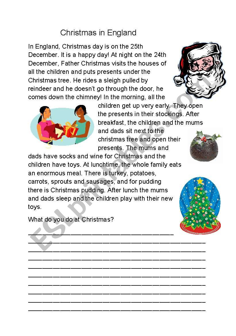 Christmas In England Worksheets - Printable Worksheets