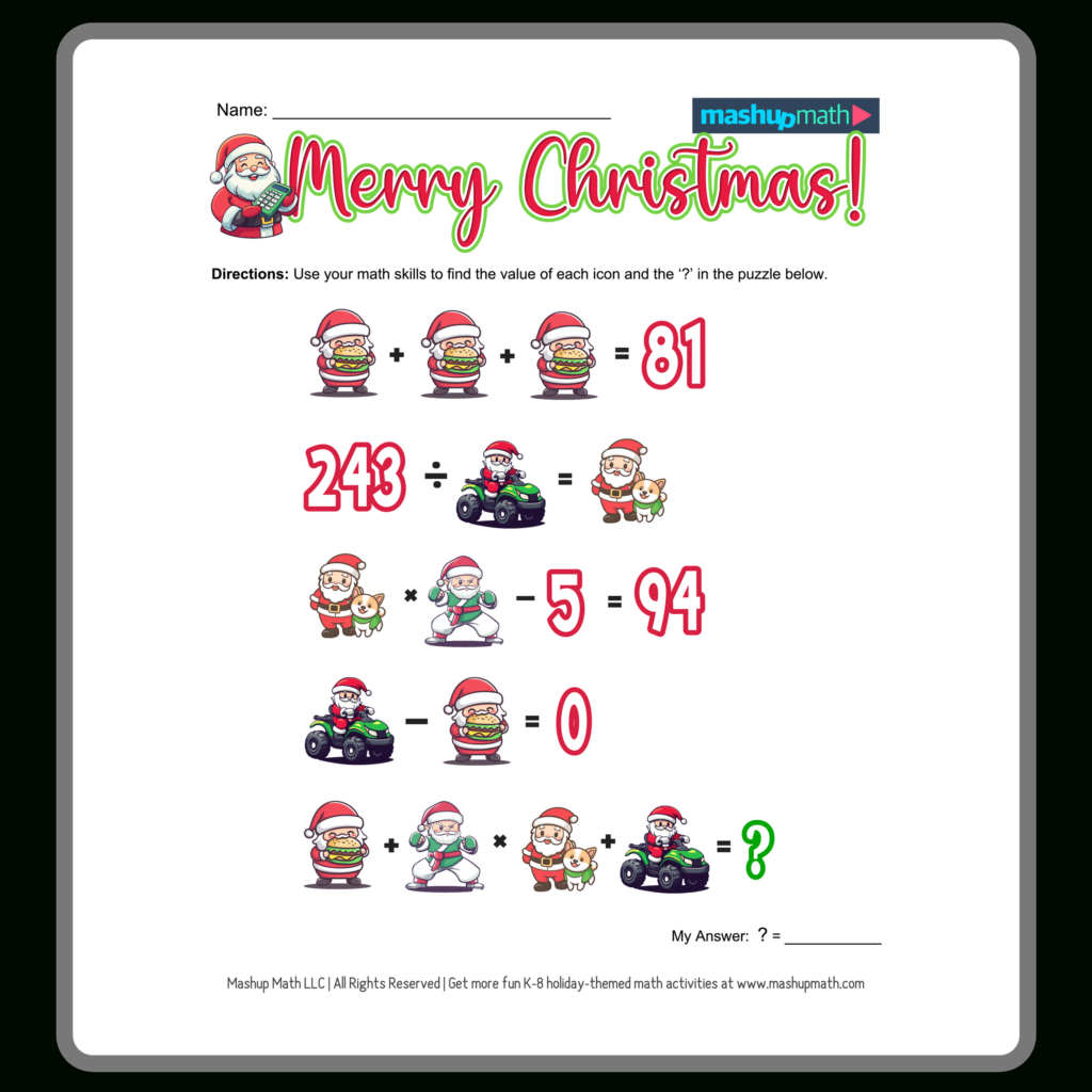 Christmas Values Worksheets Answers - Printable Worksheets