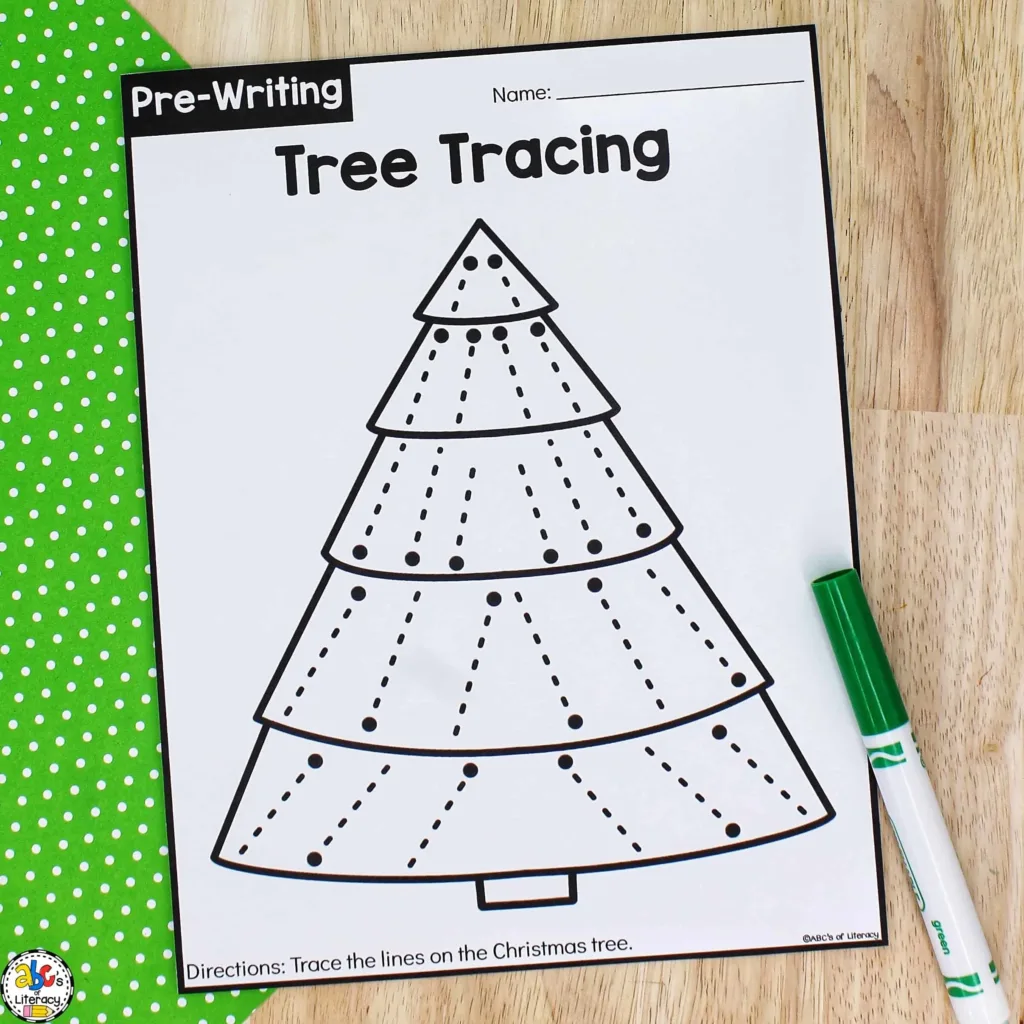 Christmas Pre Writing Worksheets - Printable Worksheets