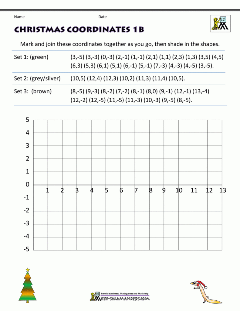 Coordinate Plane Christmas Worksheets – Printable Worksheets