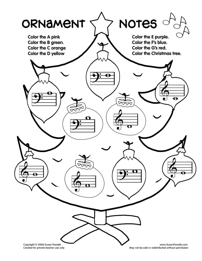 Christmas Music Worksheets Free - Printable Worksheets